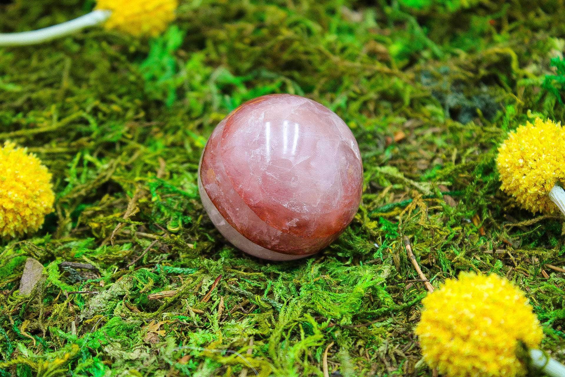Fire Quartz Spheres – 6-11 Crystals